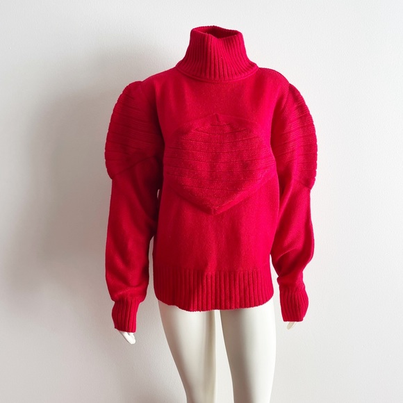 Oscar de la Renta | Sweaters | Oscar De La Renta Red Vintage Turtleneck ...